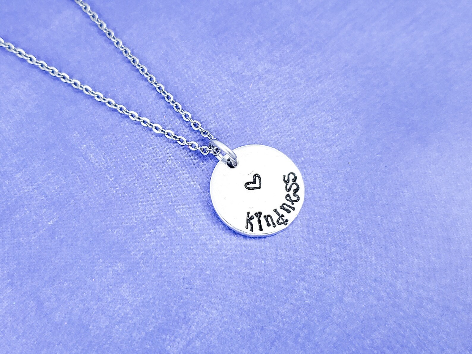 Kindness Necklace, Word of the Year Jewelry, Affirmation Necklace ...