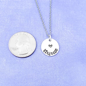 Kindness Necklace, Word of the Year Jewelry, Affirmation Necklace ...