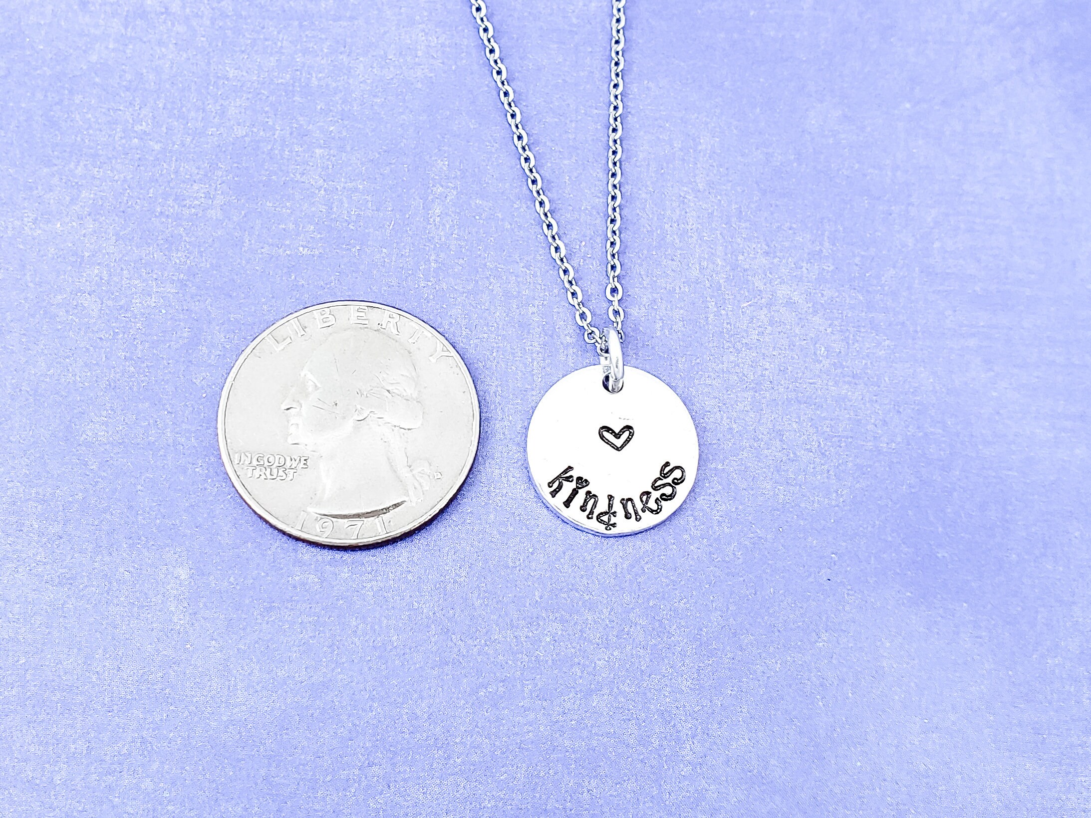 Kindness Necklace, Word of the Year Jewelry, Affirmation Necklace ...