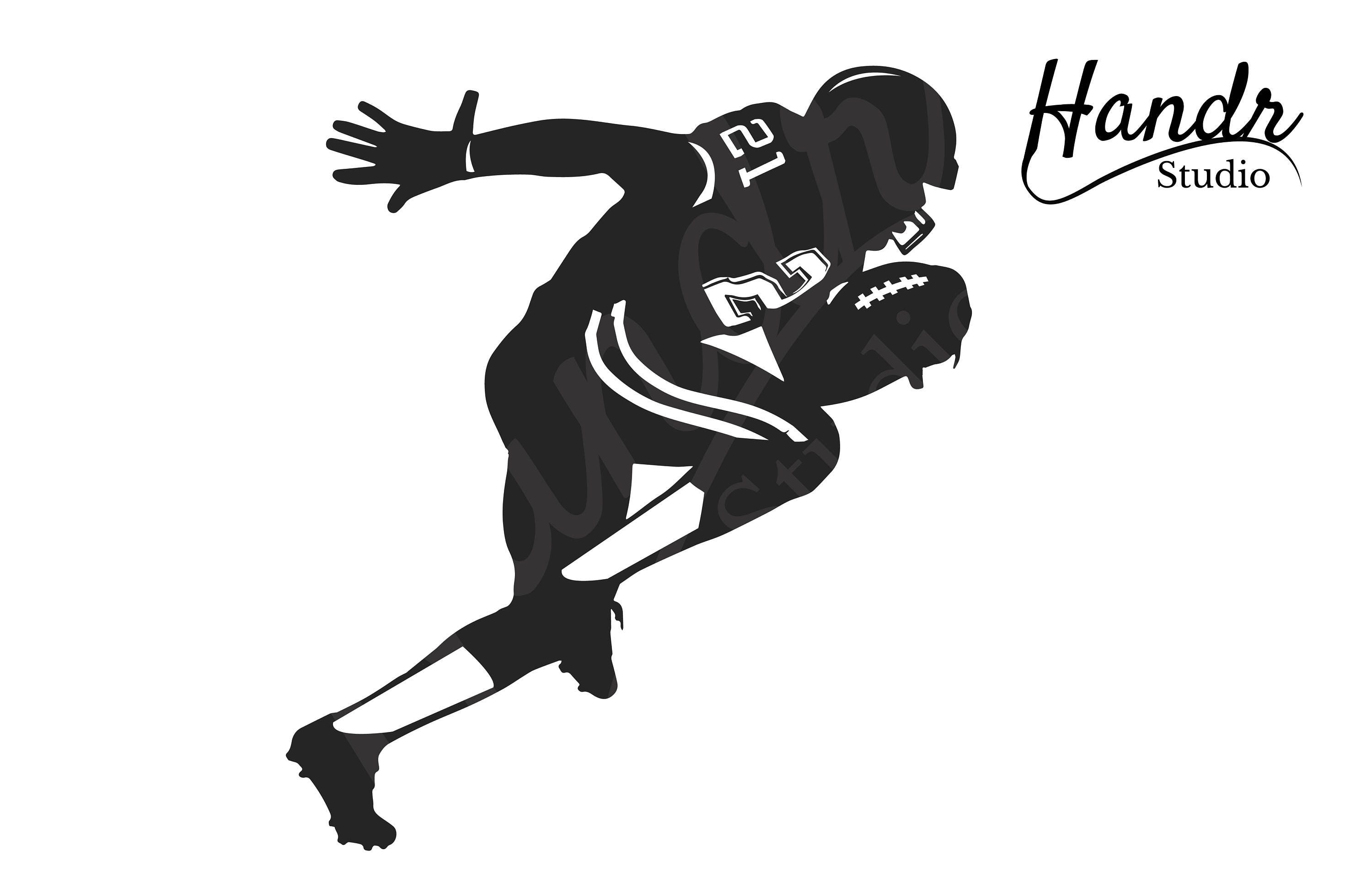 Football Runner Digital SVG File Package Instant Download - Etsy