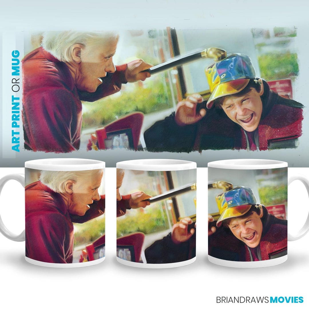 Back to the Future 2 Think Mcfly Scene Coffee Mug, Michael J Fox Marty ...