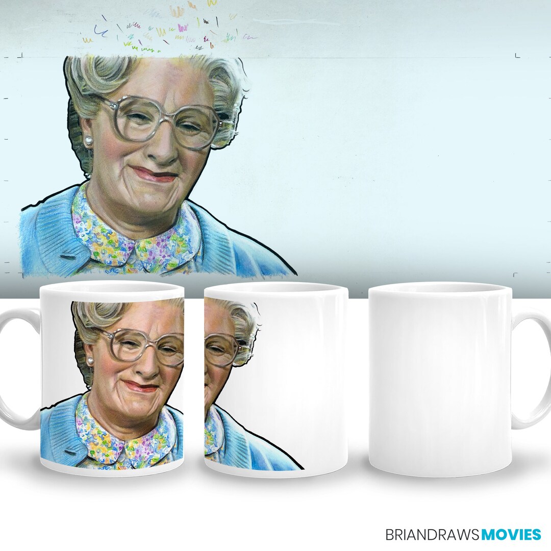 Robin Williams Mrs. Doubtfire Nanny Scene Coffee Mug, Home Theater Room ...