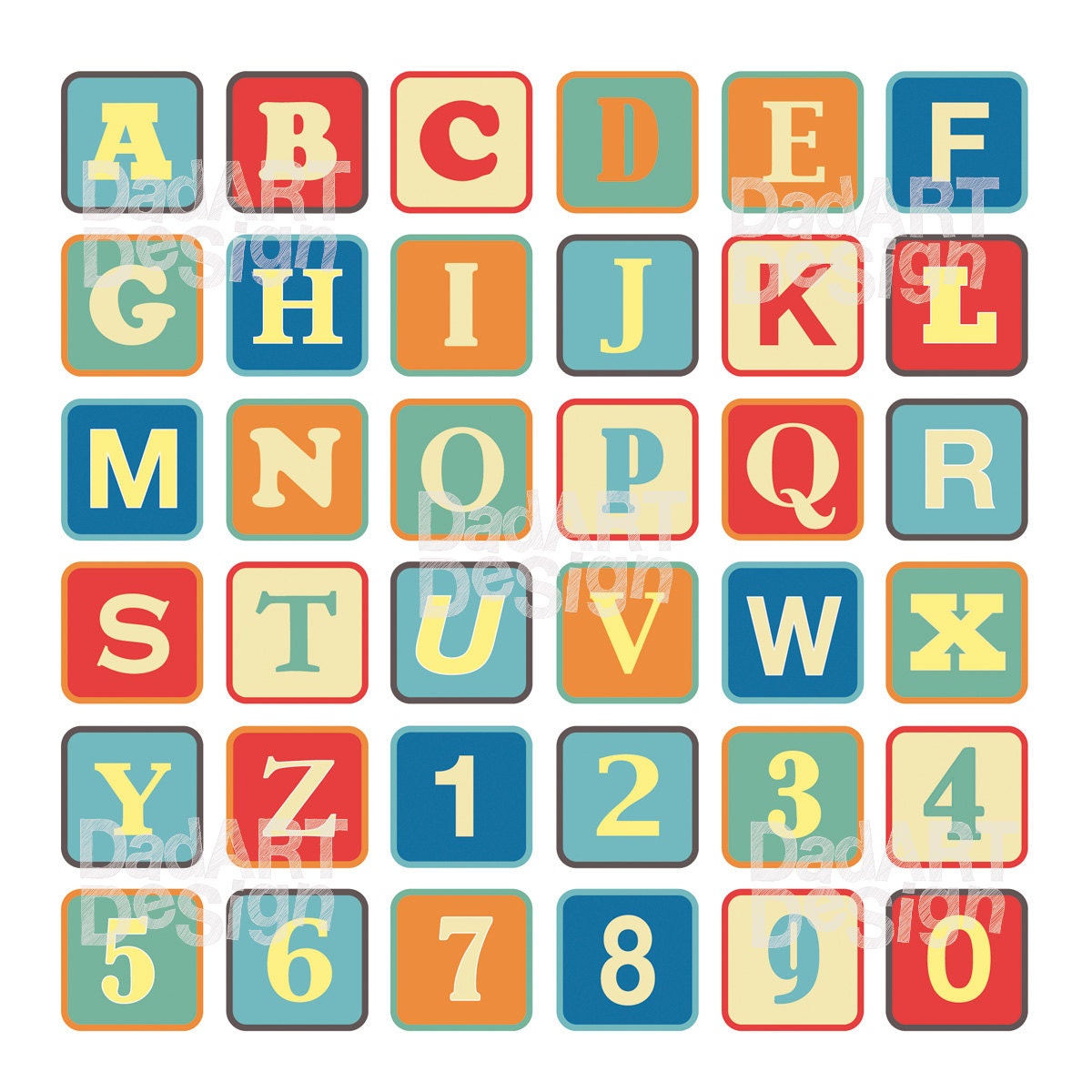 Instant Download - ABC Alphabet Blocks Letters - Etsy