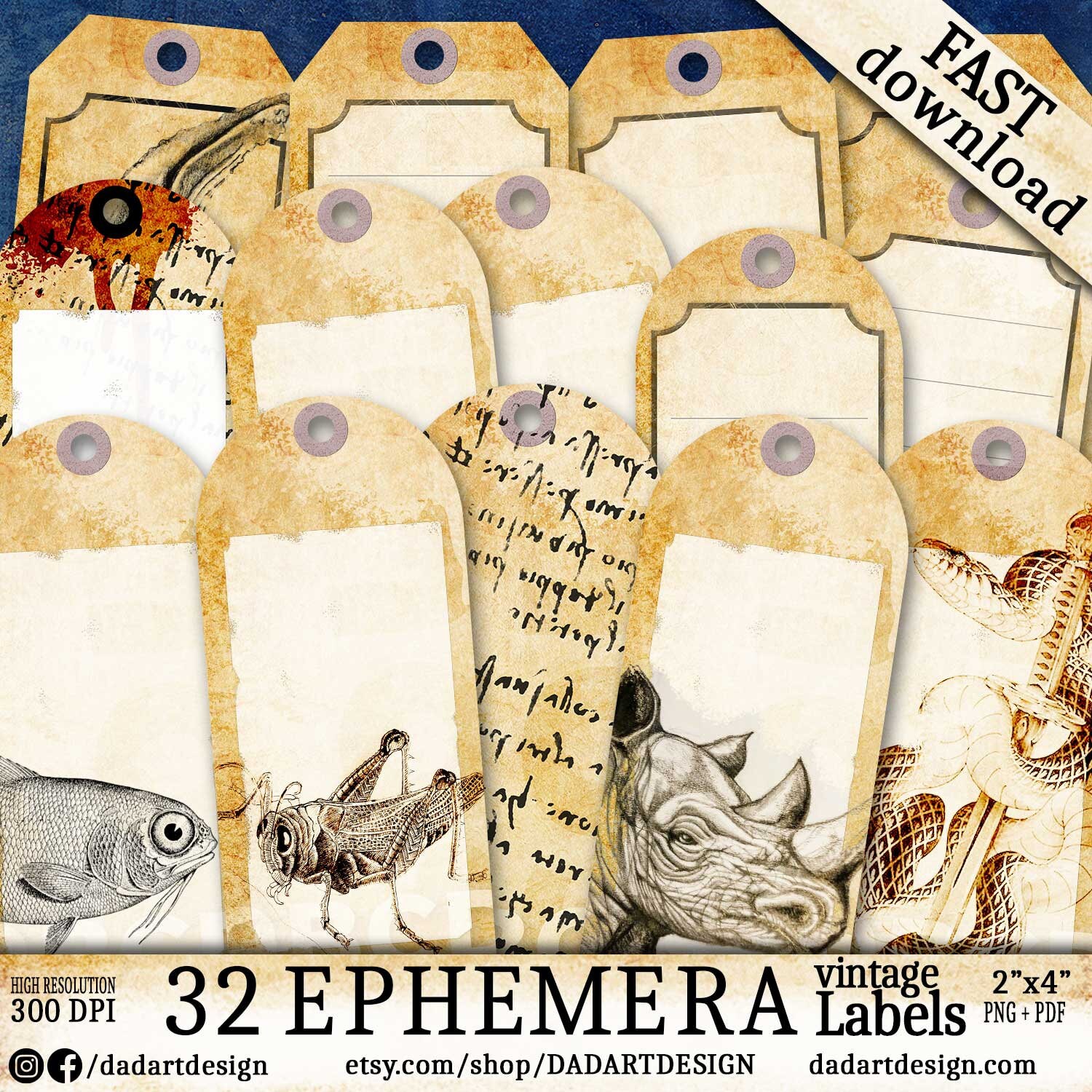32 Ephemera Vintage Labels Scrapbooking Crafting Decoupage - Etsy