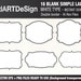 Simple Blank Labels With Double Border, 16 PNG HR Files Ready to Use ...