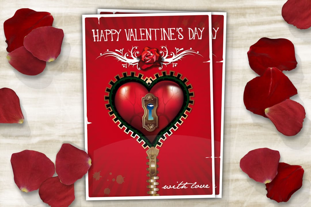 Valentine's Day Printable Card 4x6 - Etsy