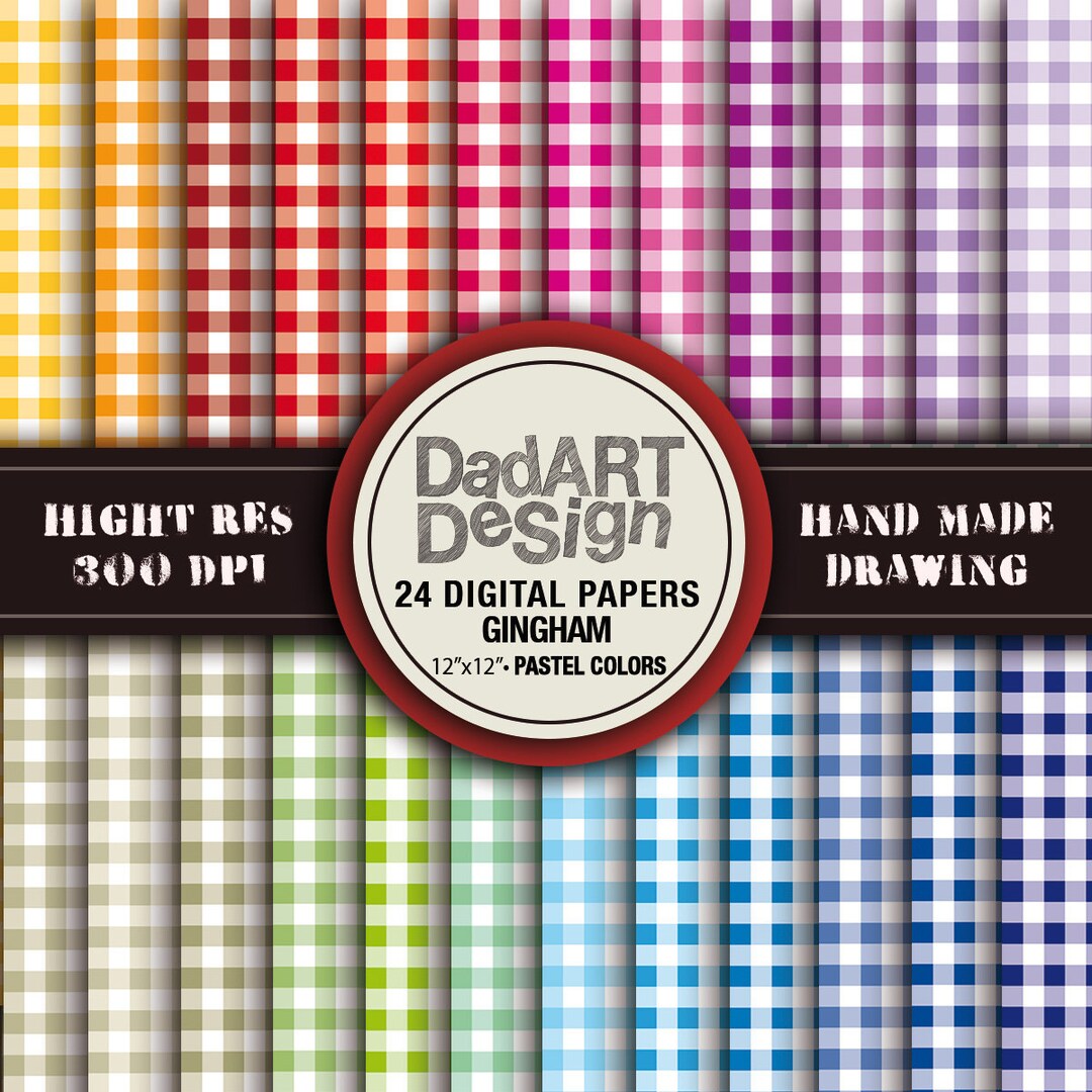 Gingham Pattern Pastel Colors - Digital Paper, Wallpaper, Seamless ...