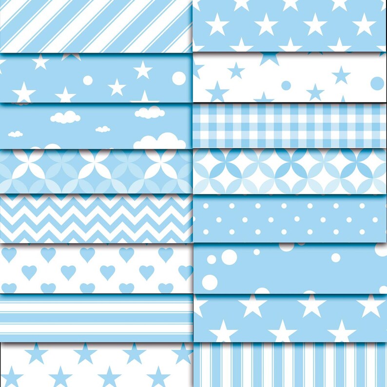 It's a Boy - Baby Shower 18 Patterns Digital Paper Pack - Etsy