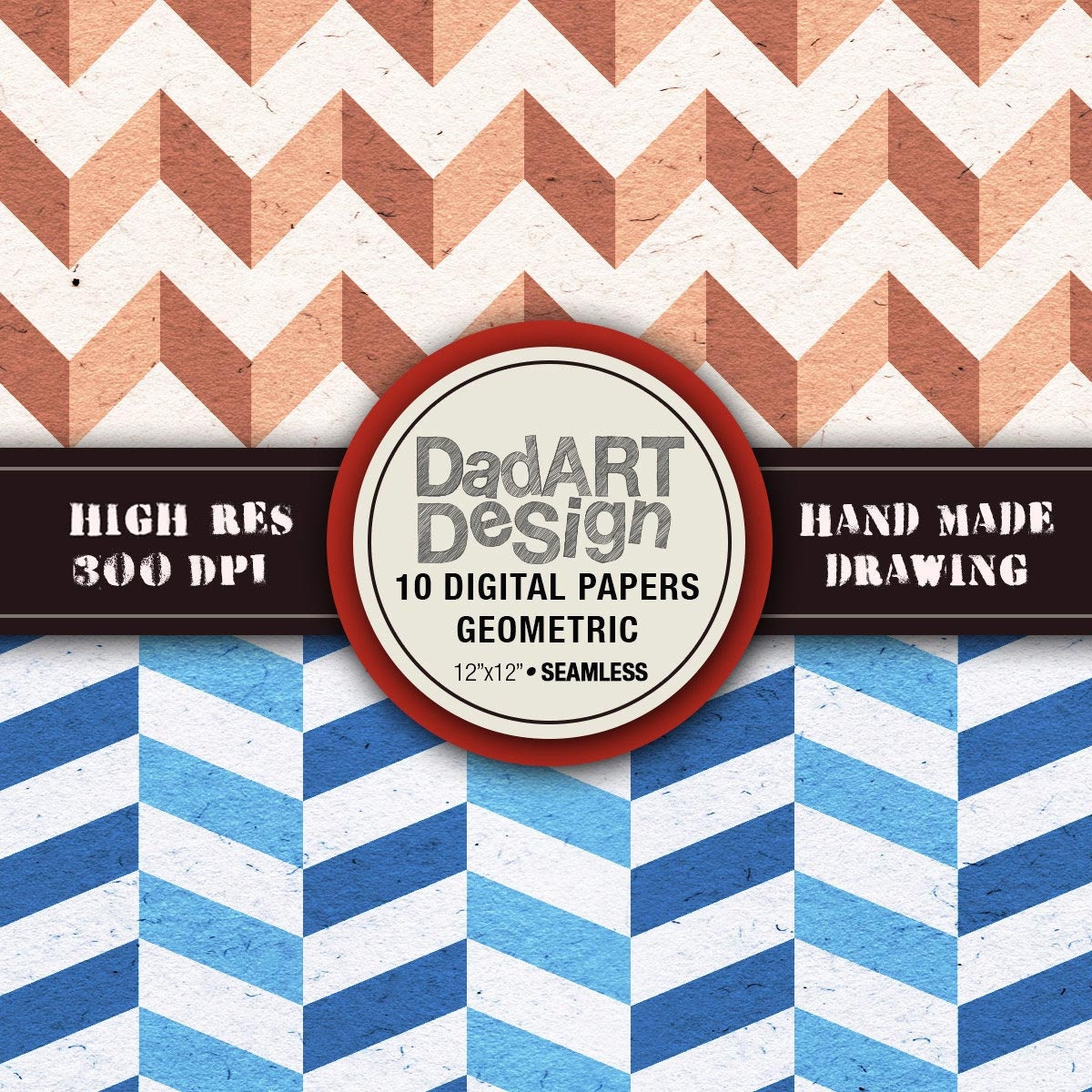 Geometric Digital Paper 10 Sheets Instant Download - Etsy