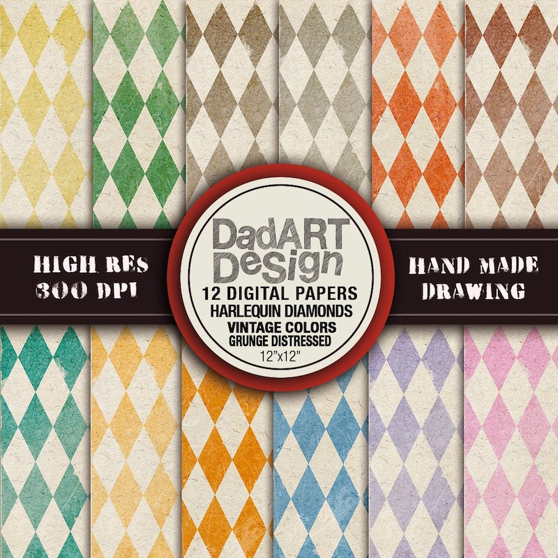 Harlequin Pattern - Etsy