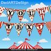 Circus Vintage Printable Pennant Banner Alphabet Instant Download 74 ...