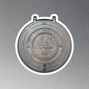 Magnet of Portsmouth, NH Sewer Manhole Cover | Portsmouth Gifts | New ...