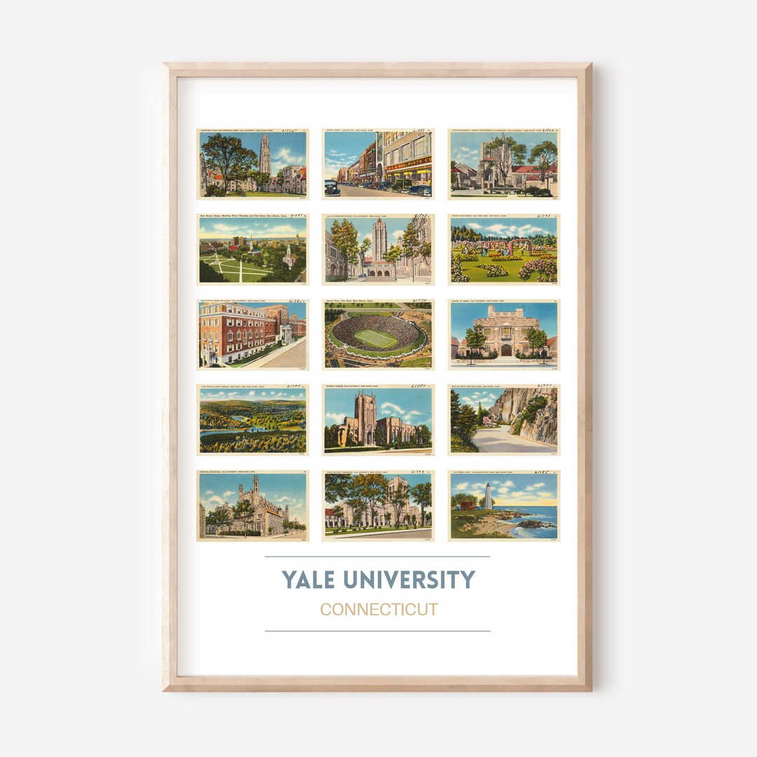 Yale University Vintage Postcard Poster | New Haven, CT Yale Alumni ...