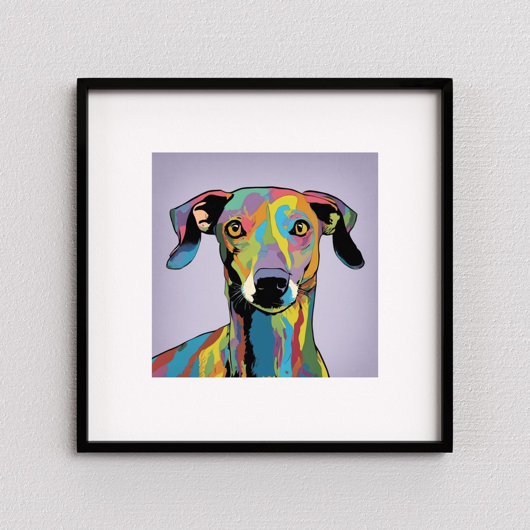 Greyhound PRINTABLE Wall Art | Dog Pop Art | Italian Greyhound Art ...