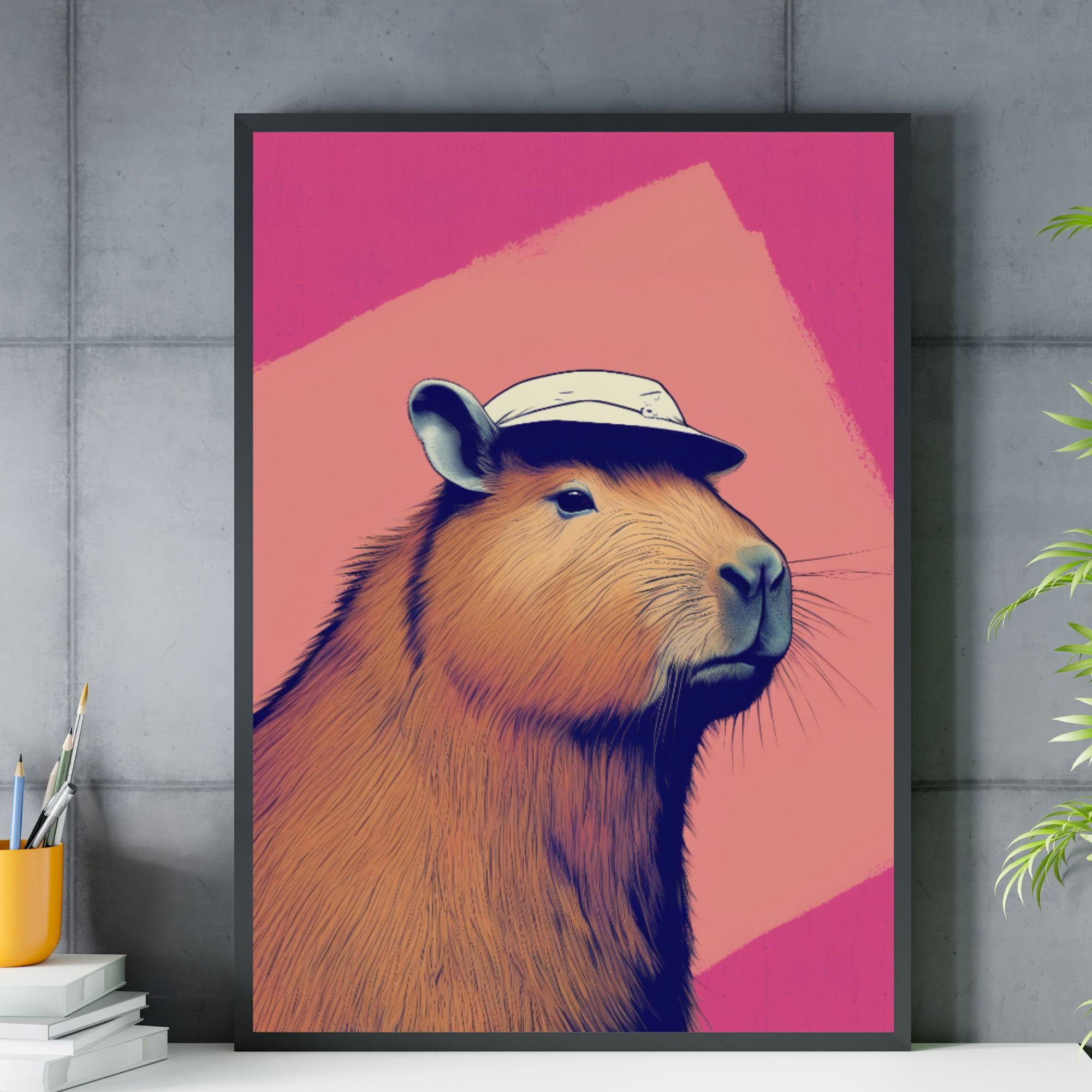 Pop-art Capybara Art Print Capybara Wall Art Cute Capybara Poster Wild ...