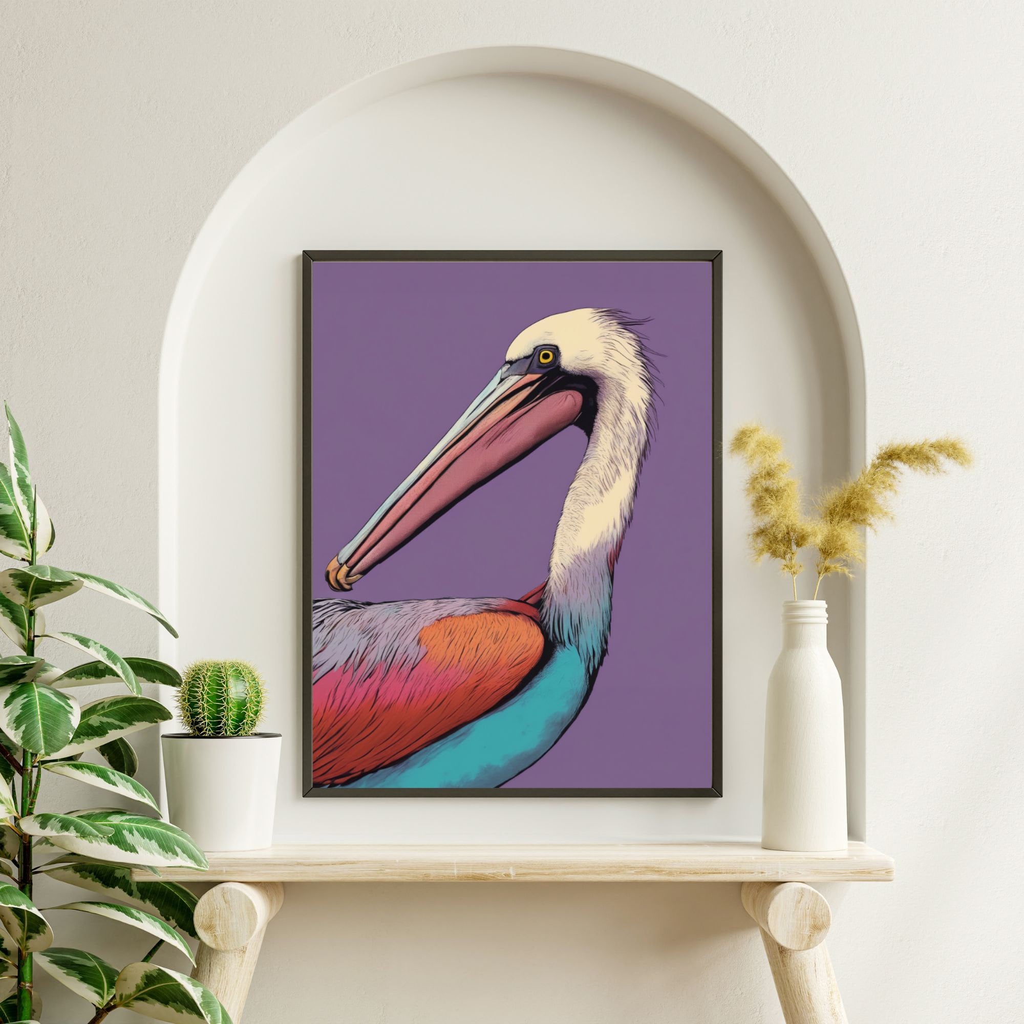 Pelican Pop-art Print | Bird Art Print | Pelican Wall Art | Large ...