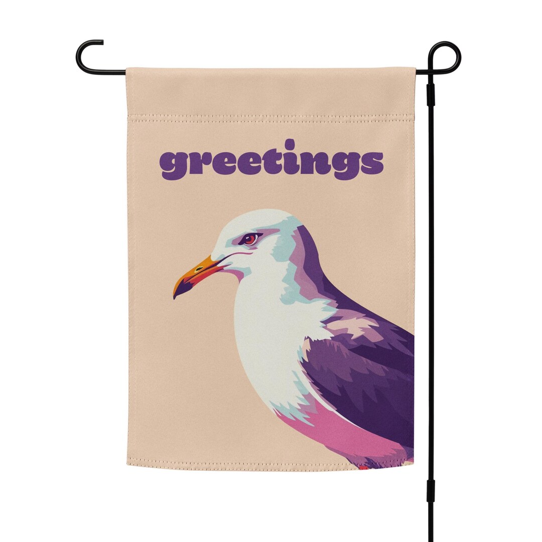 Seagull Welcome Flag | Seagull Greetings Garden Flag | Small Yard Flag ...