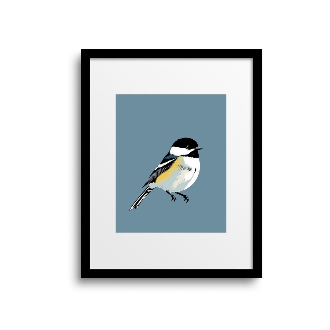 Chickadee PRINTABLE Wall Art | Chickadee Art Print | MA & Maine State ...