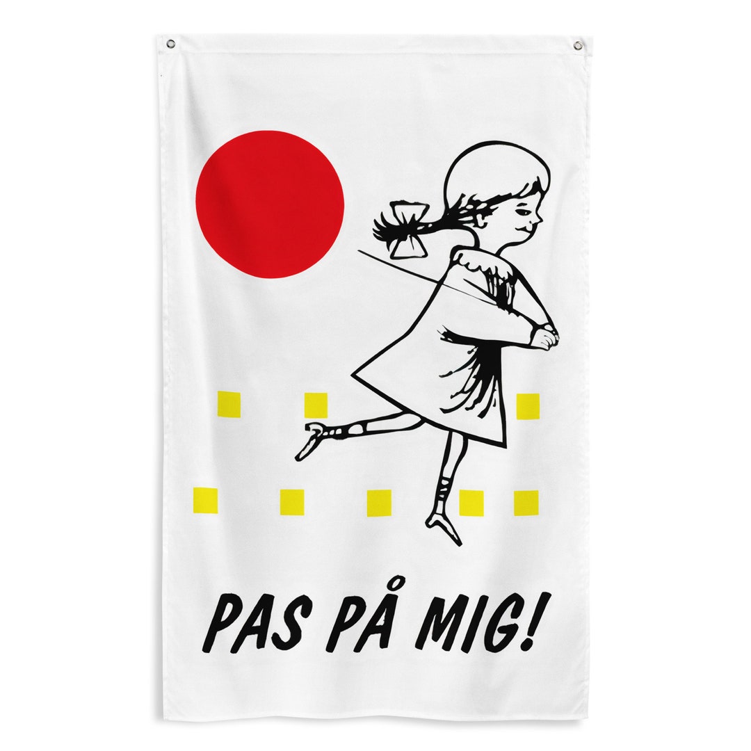 Danish Flag Banner | "pas Pa Mig!" Children Playing Banner | Denmark ...