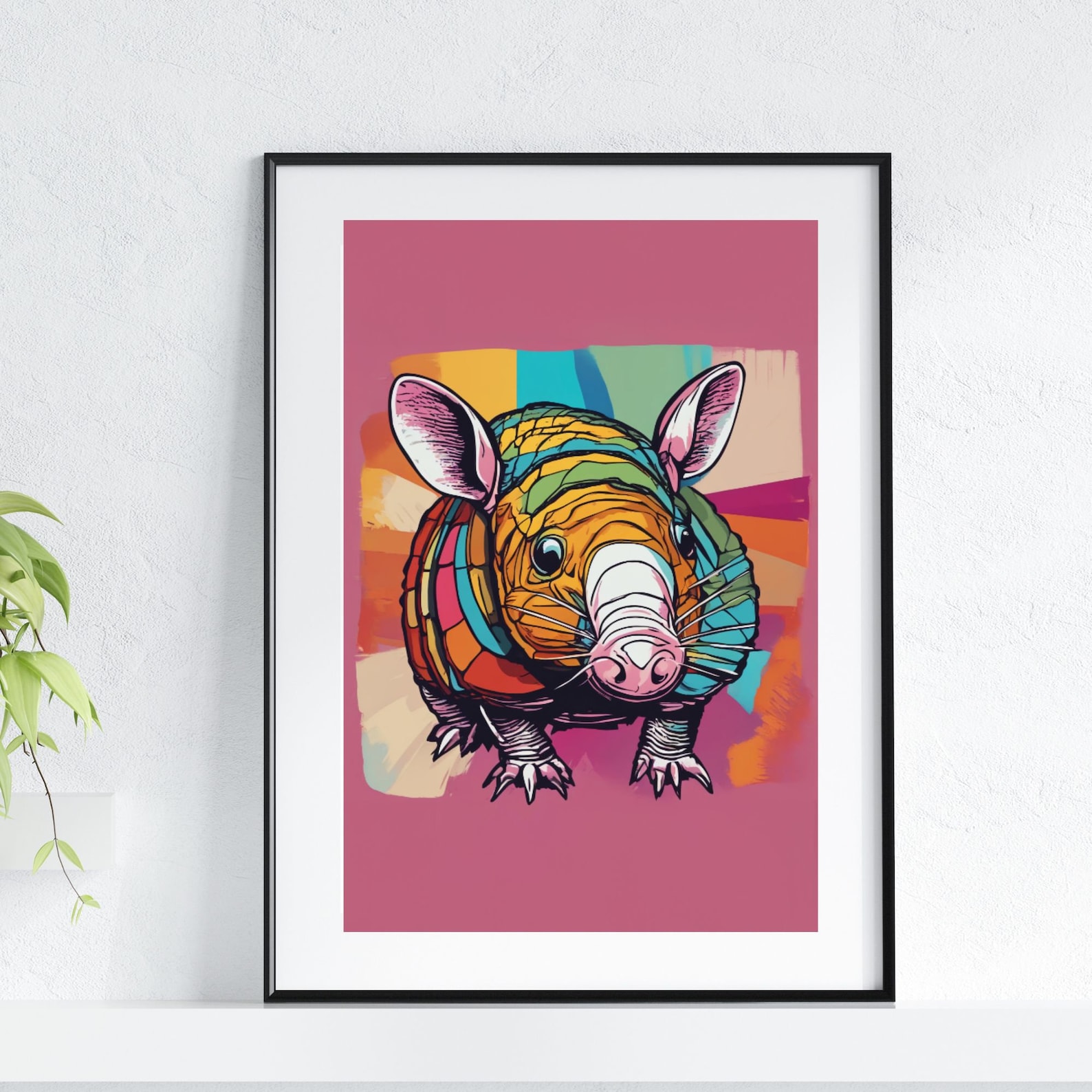 Armadillo Pop Art PRINTABLE Wall Art Pink Armadillo Art Print Armadillo Pop Art Poster Printable ...