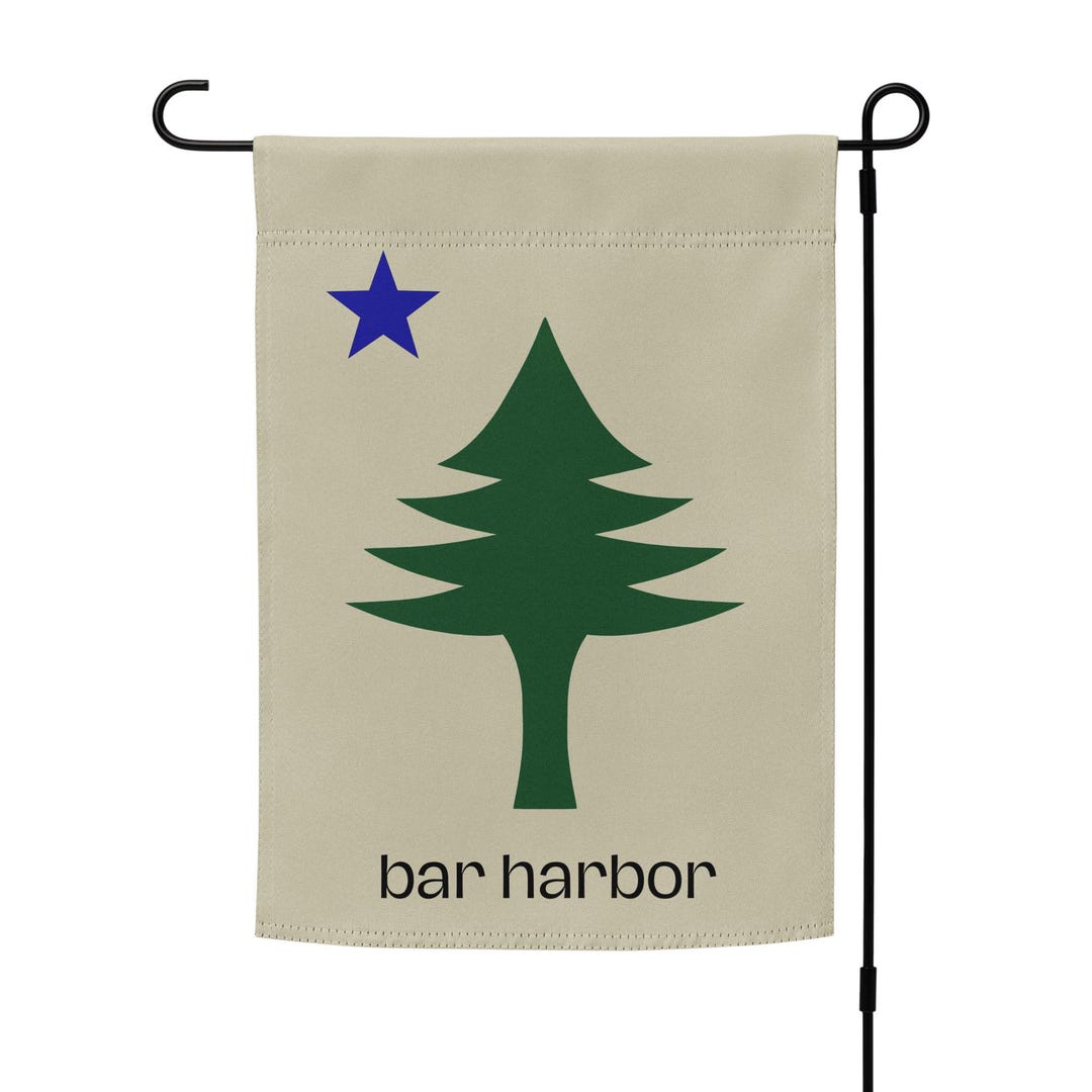 Bar Harbor Maine Yard Flag | Old Maine Flag | Pine Tree State Banner ...