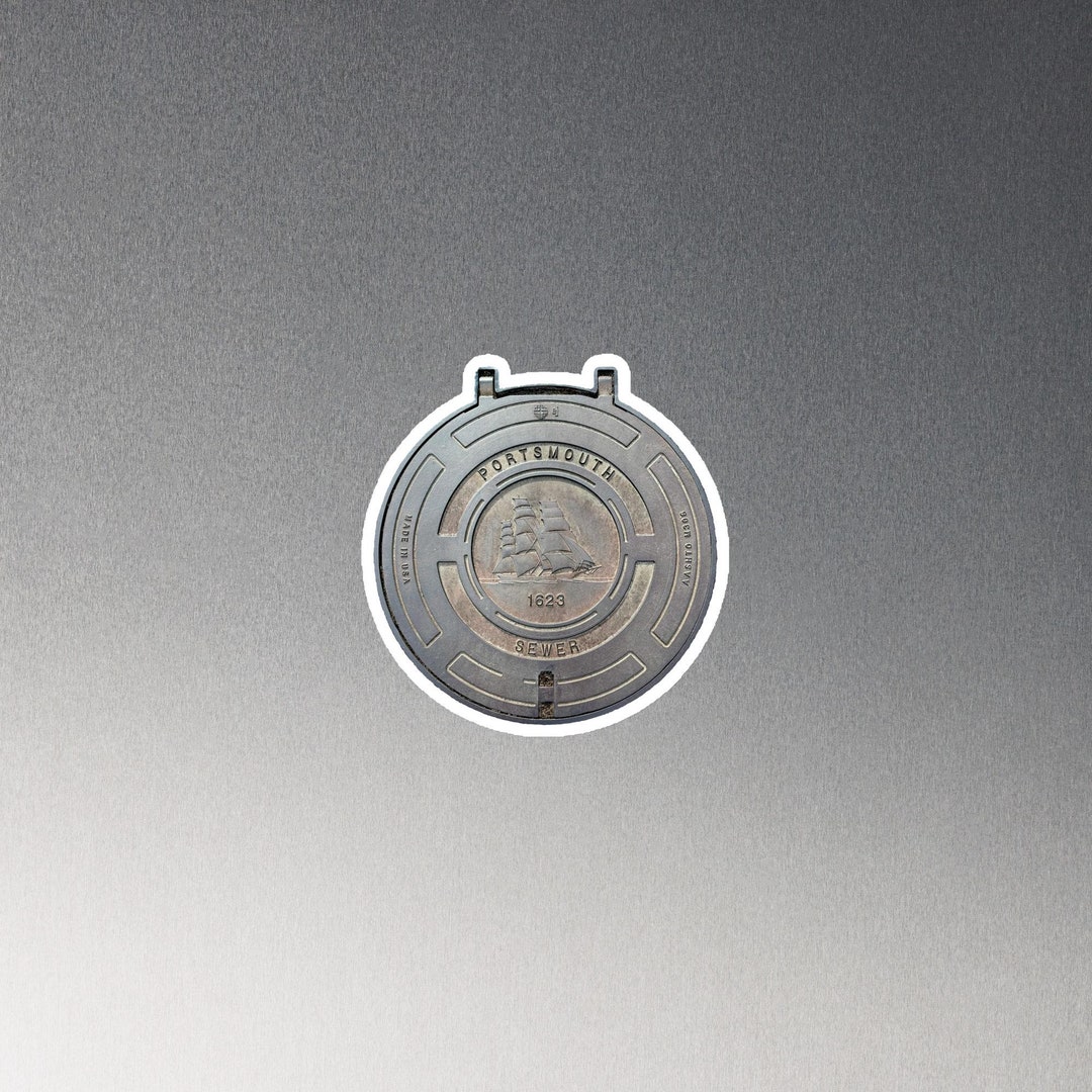 Magnet of Portsmouth, NH Sewer Manhole Cover | Portsmouth Gifts | New ...