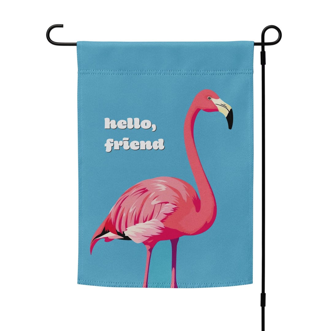 Flamingo Garden Flag | Double-sided Pink Flamingo Welcome Flag ...