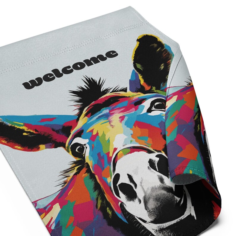 Donkey Welcome Flag | Donkey Garden Flag | Blue Mule Porch Decor | Farm ...