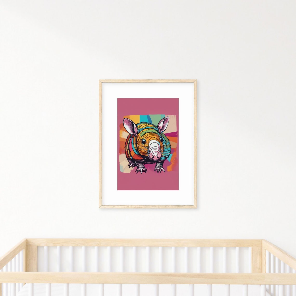 Armadillo Pop Art PRINTABLE Wall Art Pink Armadillo Art Print Armadillo ...