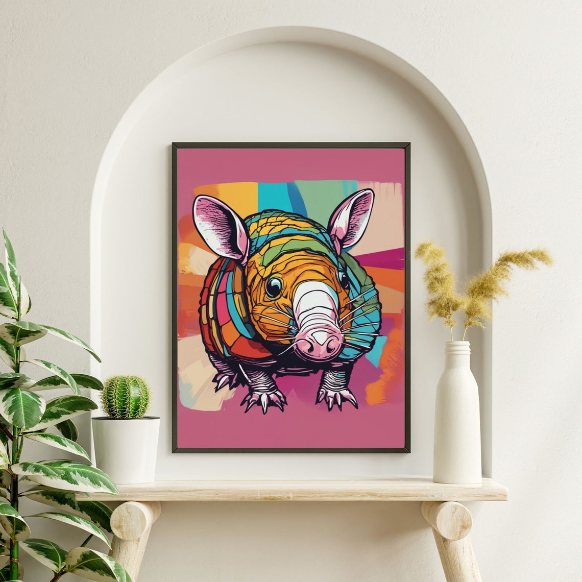 Armadillo Pop Art PRINTABLE Wall Art Pink Armadillo Art Print Armadillo ...