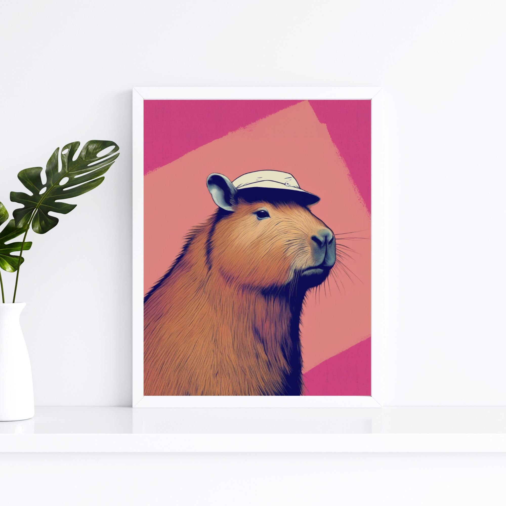 Pop-art Capybara Art Print Capybara Wall Art Cute Capybara Poster Wild ...