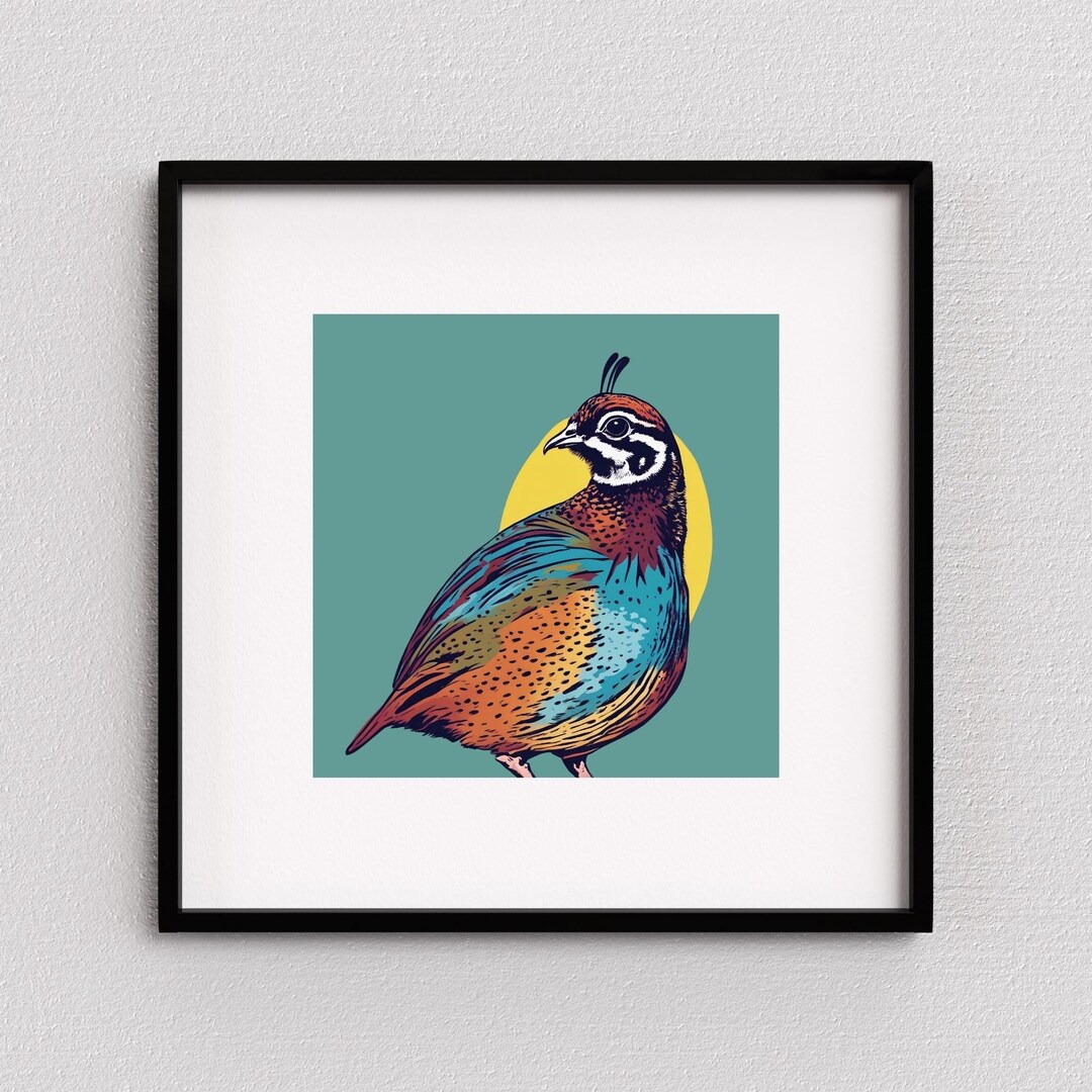 Quail PRINTABLE Art Print | Quail Pop Art | Quail Wall Art | Large ...