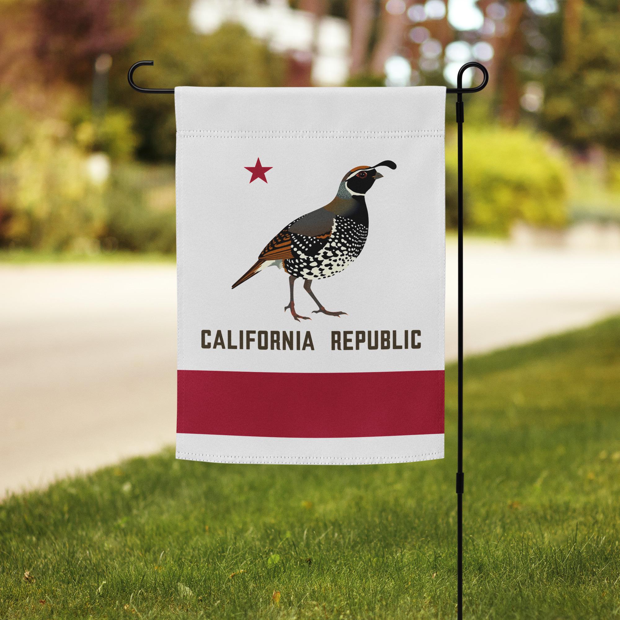 California Quail State Flag | State Bird Valley Quail Garden Flag, Yard ...