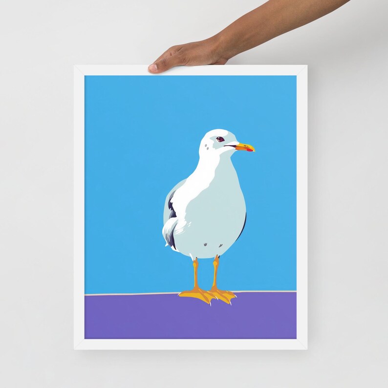 Seagull Art Print | Pop Art Seagull Wall Art | Gift for Bird Lover ...