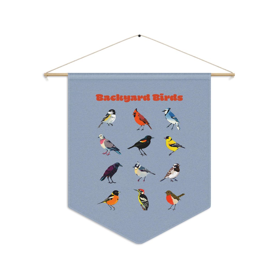 Backyard Birds Pennant Banner | Bird Wall Hanging Banner for Entryway ...