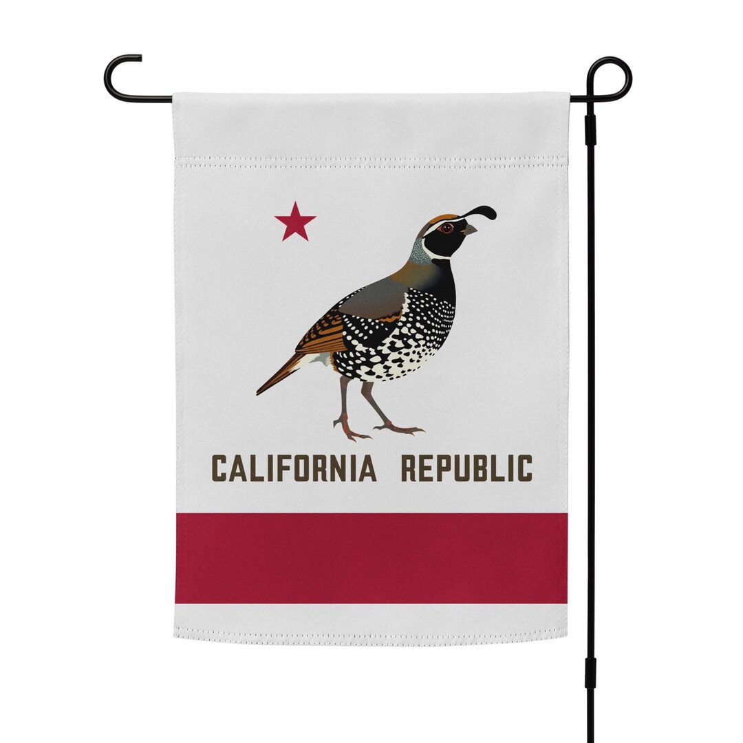 California Quail State Flag | State Bird Valley Quail Garden Flag, Yard ...