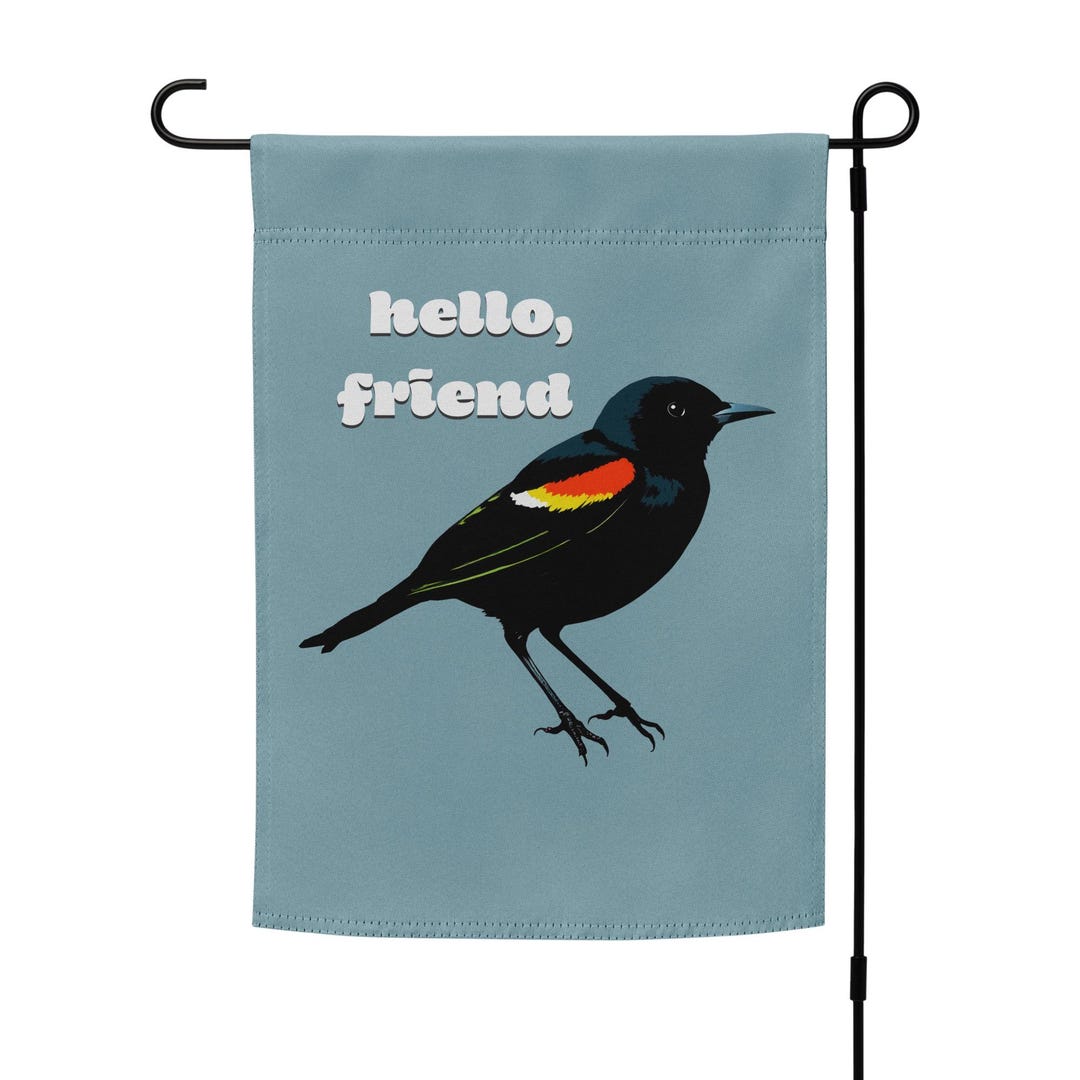 Red-winged Blackbird Welcome Flag | Backyard Bird Garden Flag ...