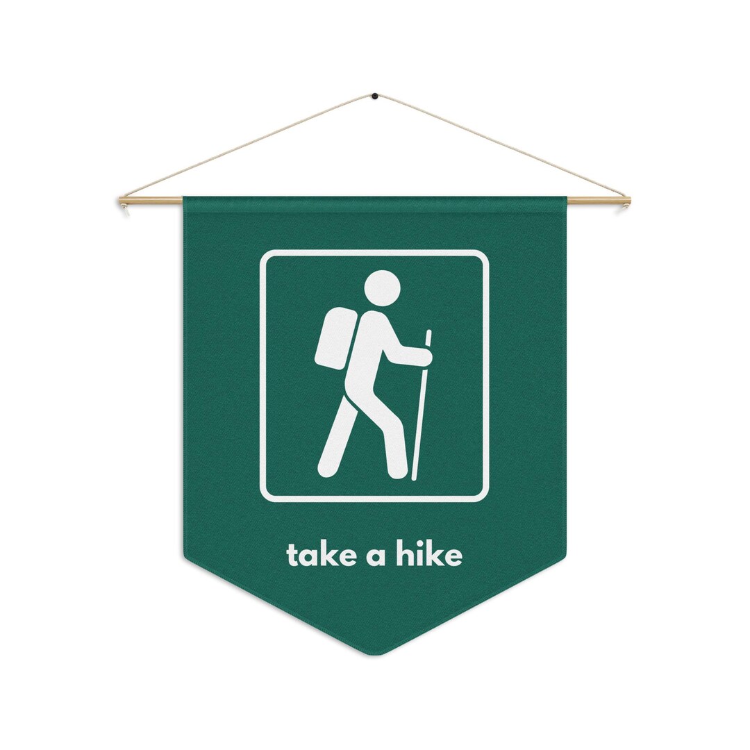Take A Hike Pennant Banner | Hiking Symbol Wall Hanging | Green ...