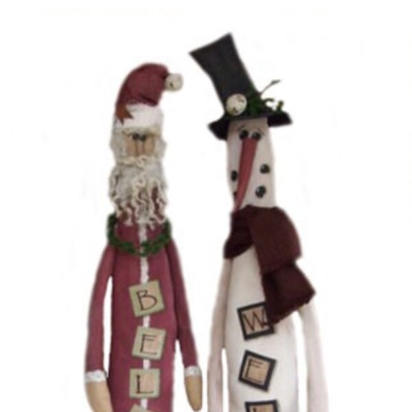 Large Primitive Santa Pattern - Etsy