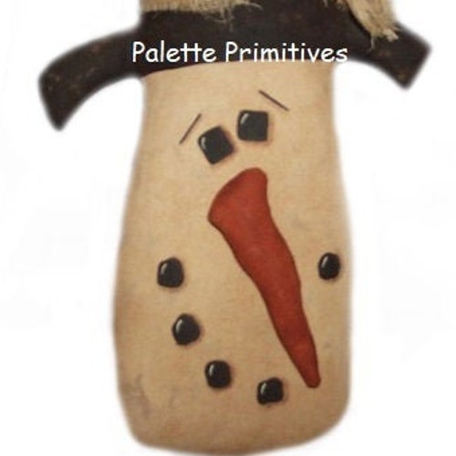 Primitive Snowman Wall Hanging Sewing Pattern PRIM SIDNEY | Etsy