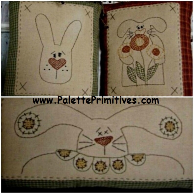 Bunny Trio Stitcheries E-pattern Instant Download - Etsy