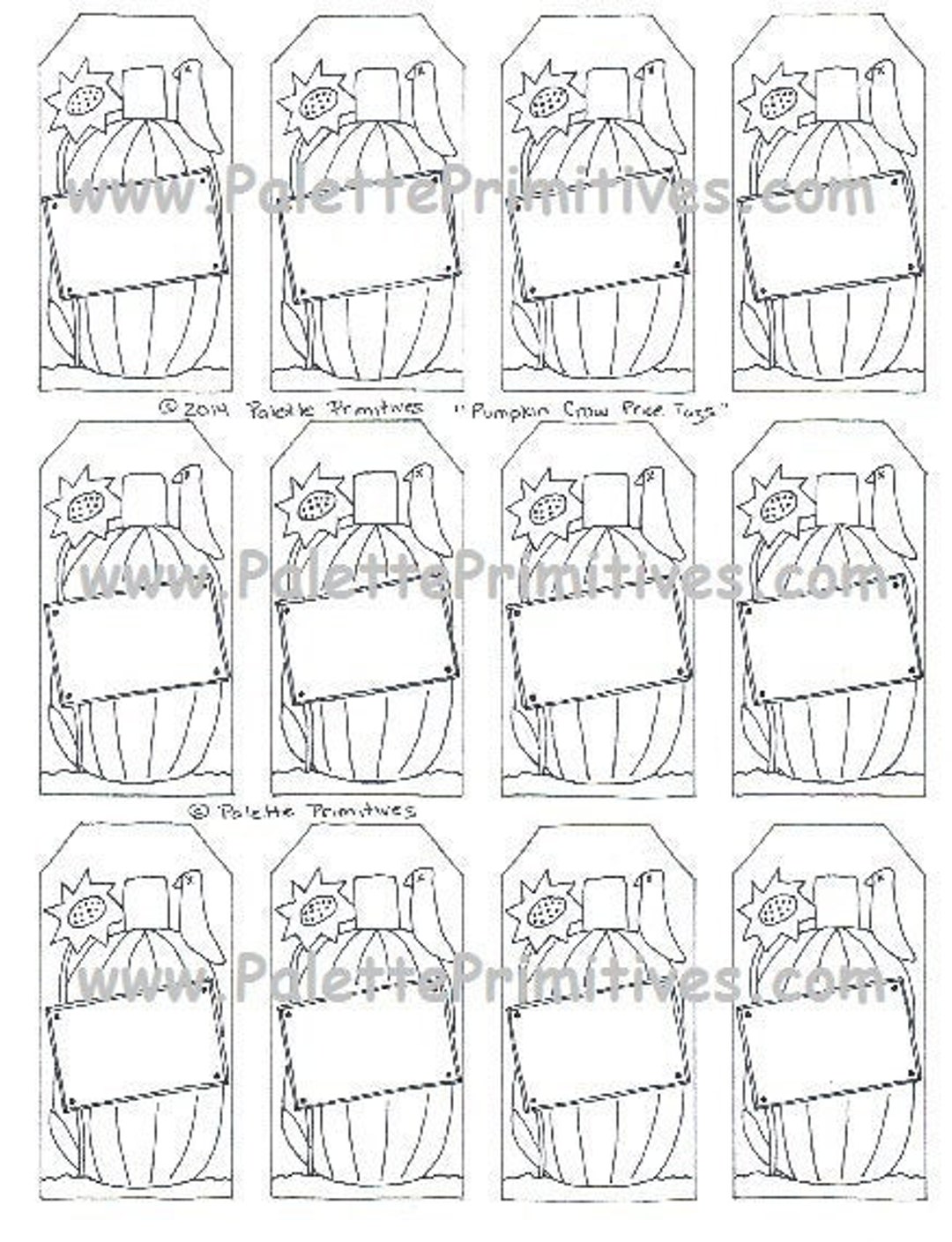Printable Hang Tags Pumpkin Crow Printable Hang Tag Instant - Etsy
