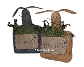 Instant Download Doll Pattern Rabbit Bunny Bun Primitive E PDF - Etsy