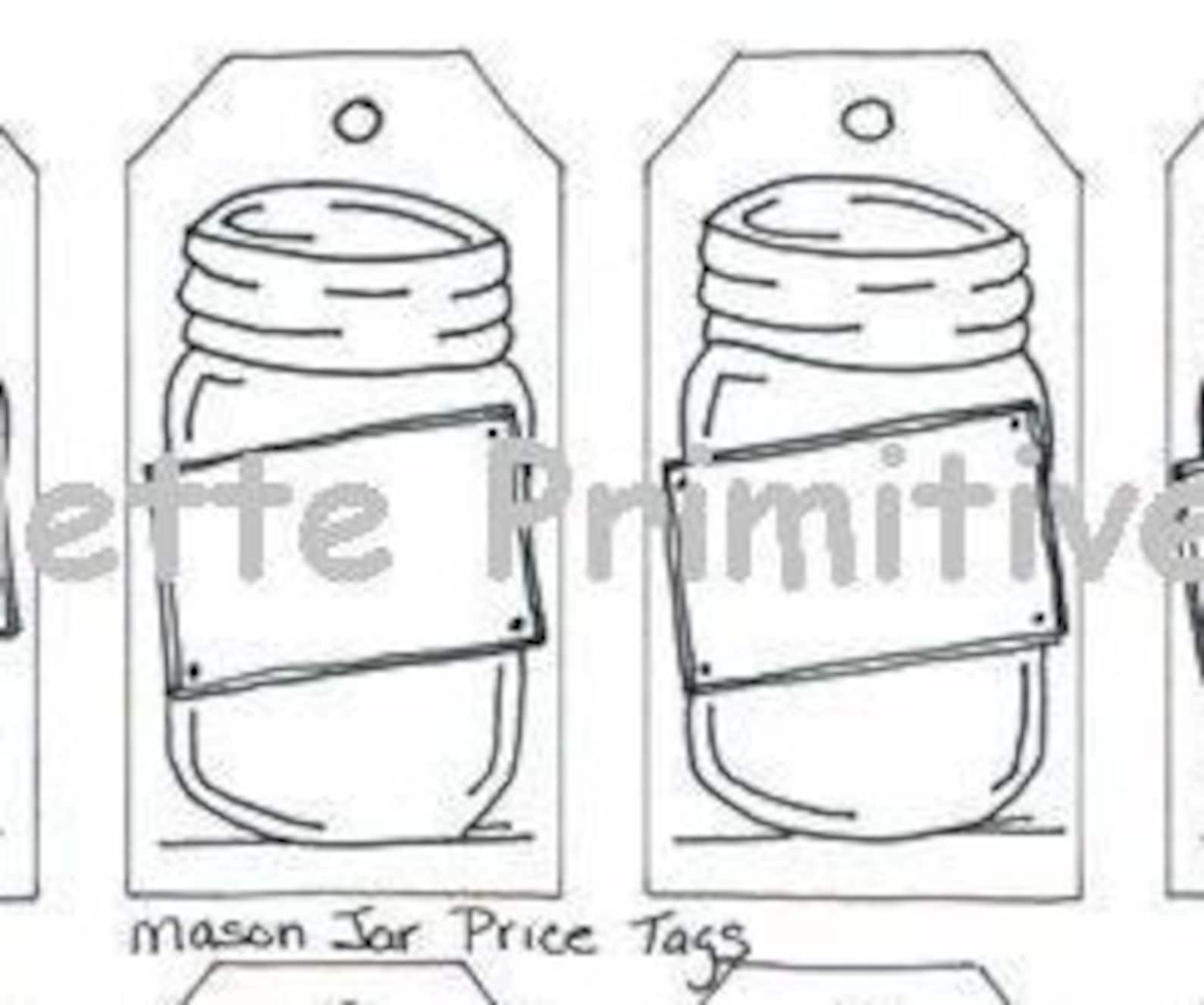 Printable Hang Tags, Mason Jar Price Tags, Gift Tags, Instant Download ...