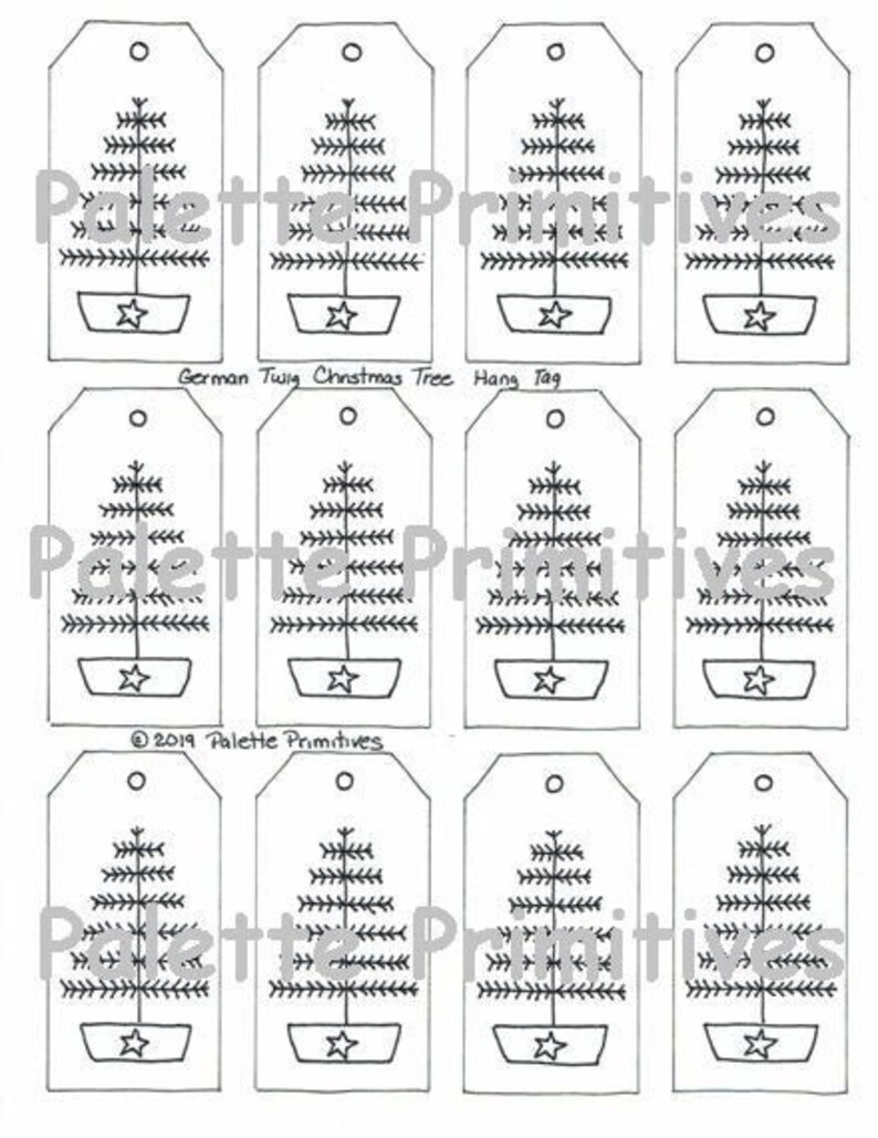 Printable Hang Tags German Twig Christmas Tree Instant - Etsy