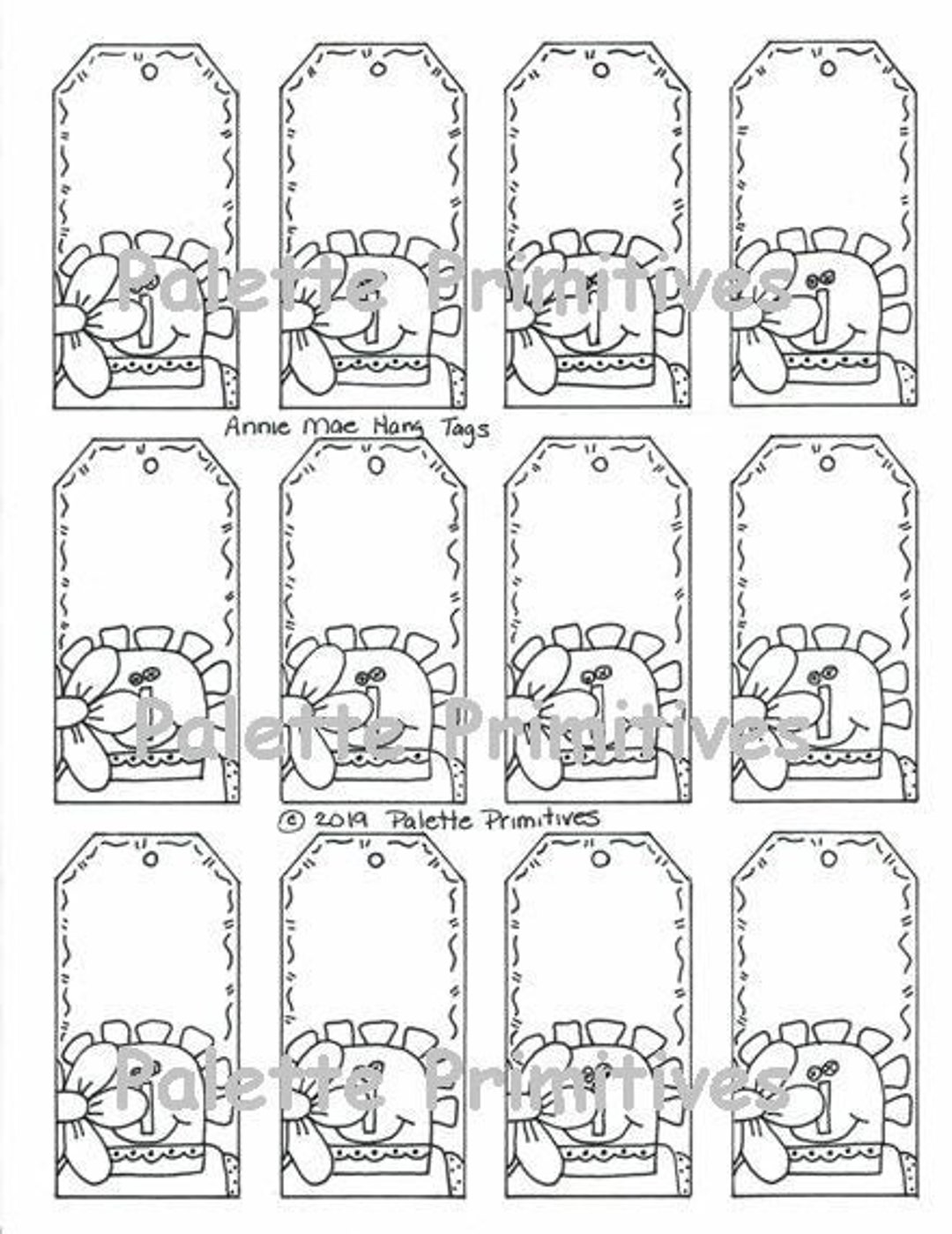 Printable Annie Mae Gift Tags, Whimsical Character Design (instant ...