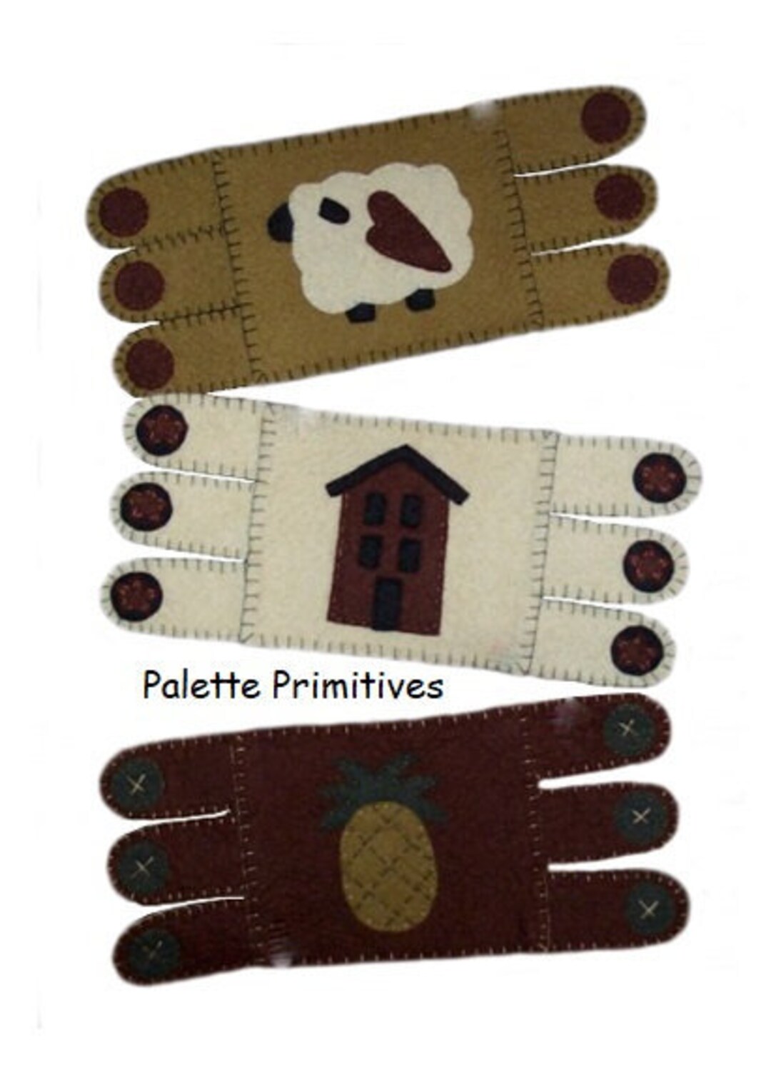 Mug Rugs, Wool Felt Pattern, FOLK ART Mug Rugs - E-pattern/instant ...