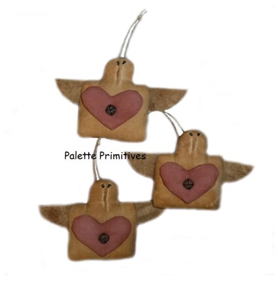 Primitive Ornament Bowl Filler Sewing Pattern LOVE ANGEL | Etsy