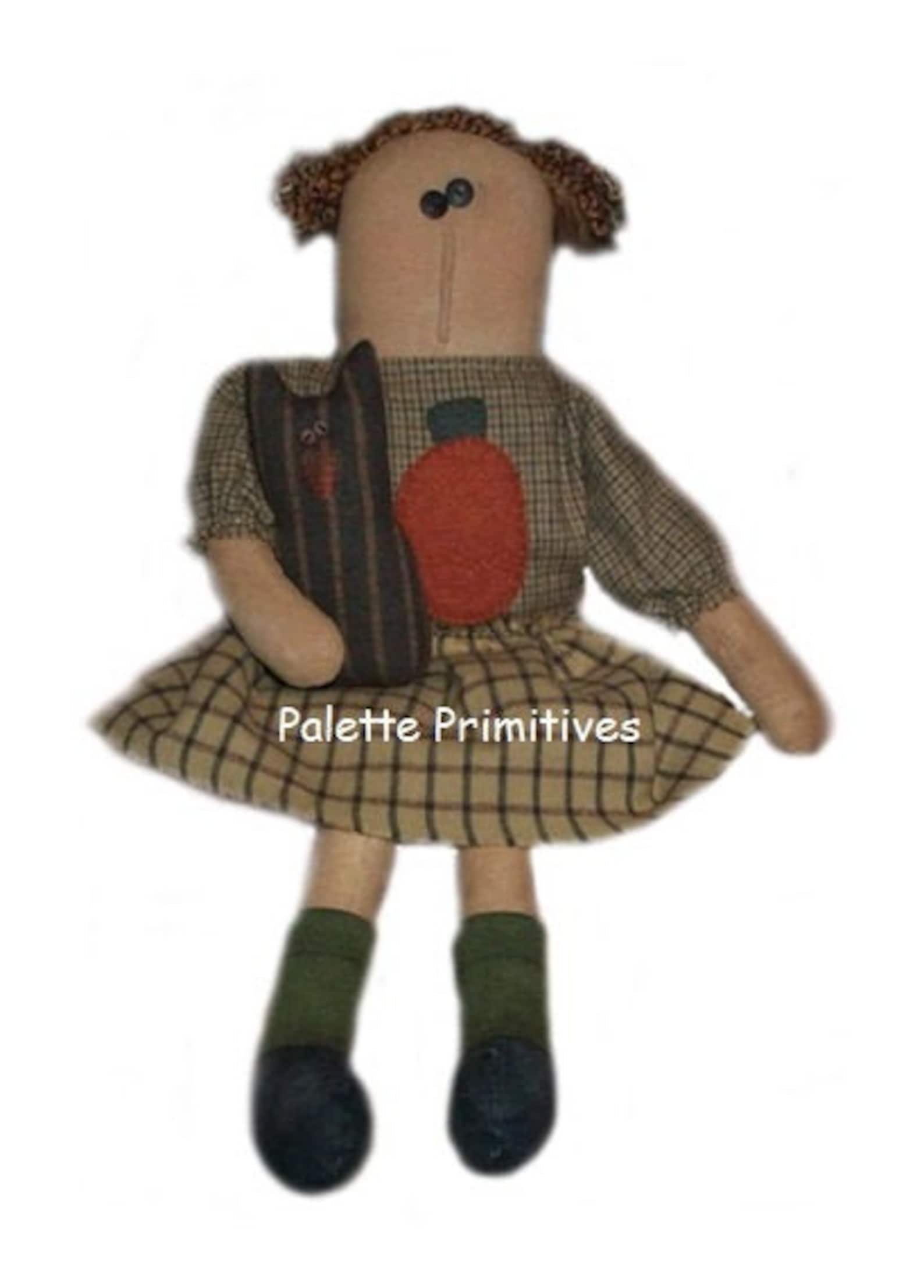 Annie Rag Doll Raggedy Primitive Doll Sewing Pattern Cat - Etsy