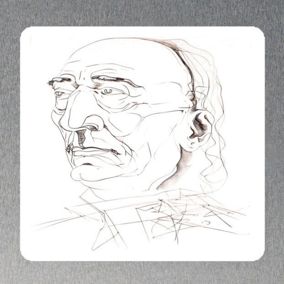 Dead Man Outline Original Surreal Vinyl Art Magnet - Etsy